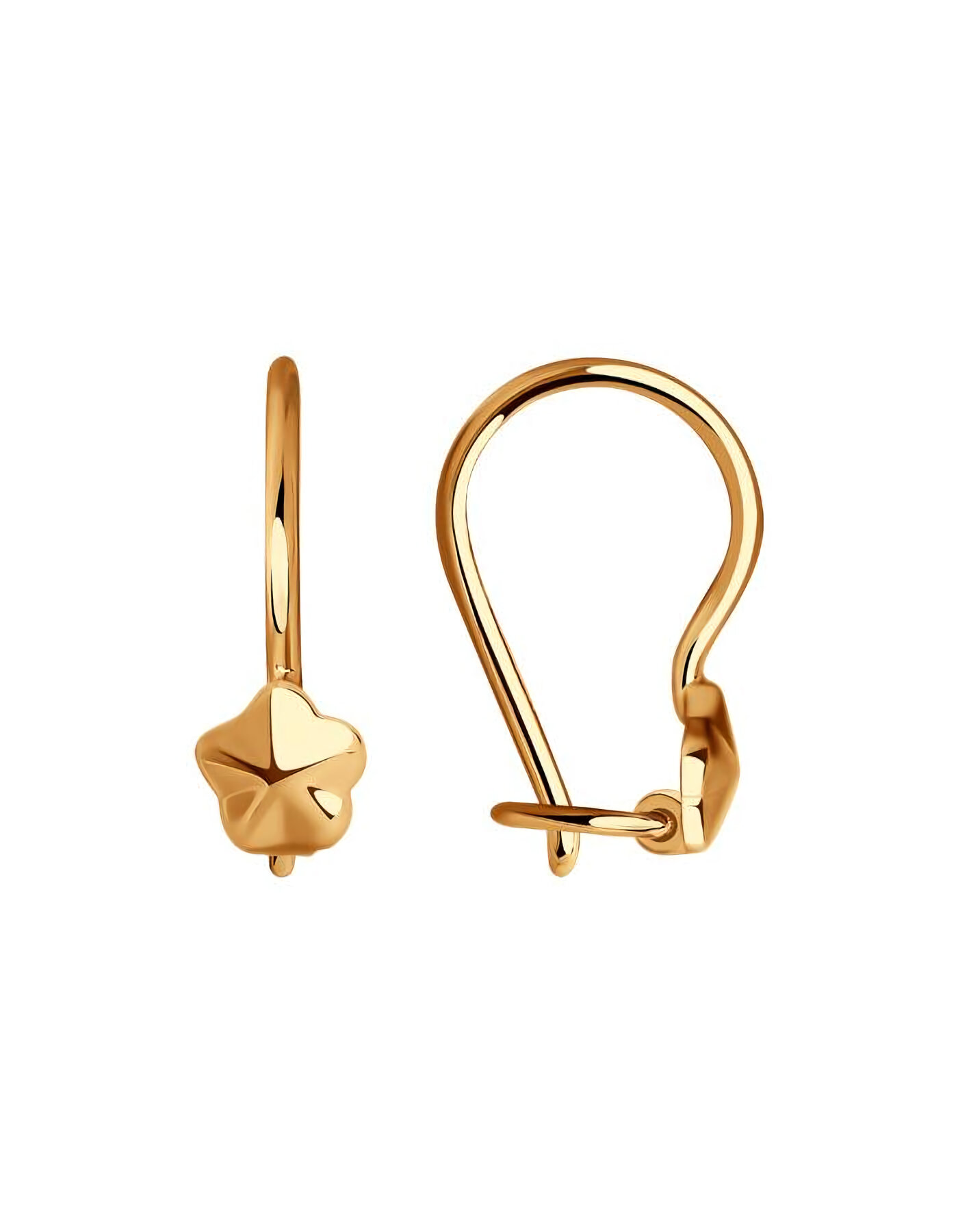 Серьги, красное золото, 585 проба