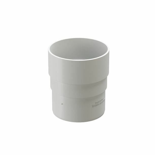 Муфта соединительная для водосточной системы Docke PREMIUM, ПВХ, пломбир, 3 шт