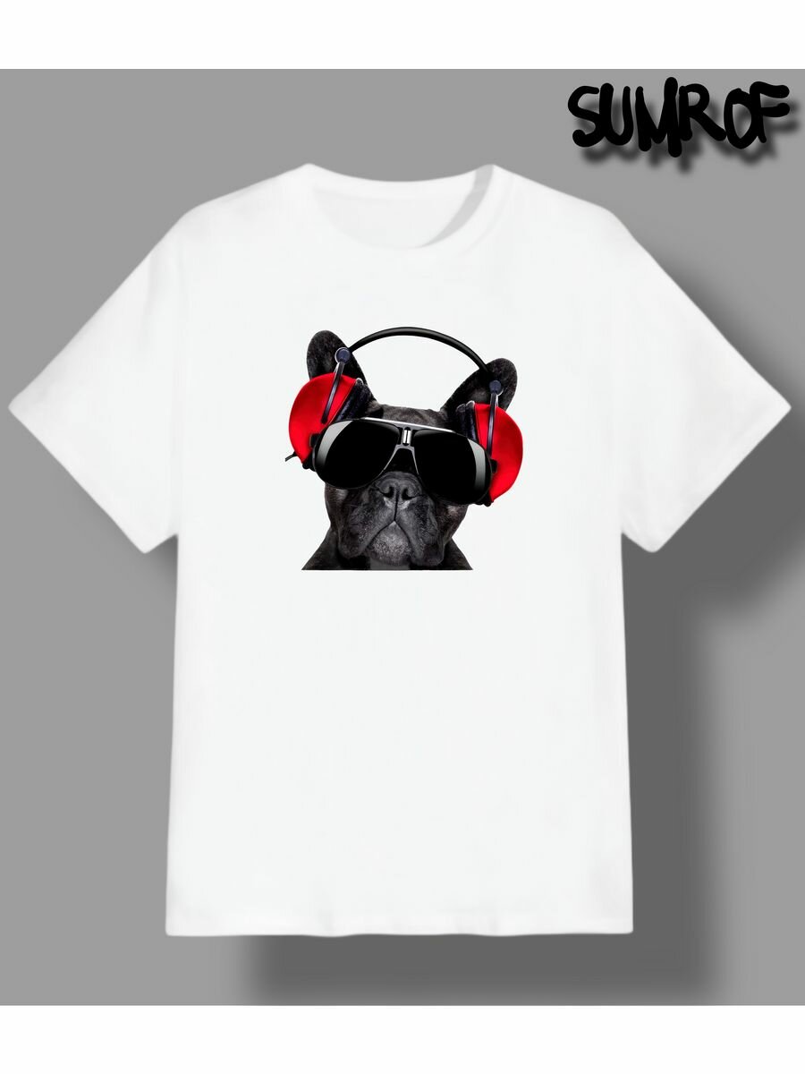 Футболка собака dogs в наушниках