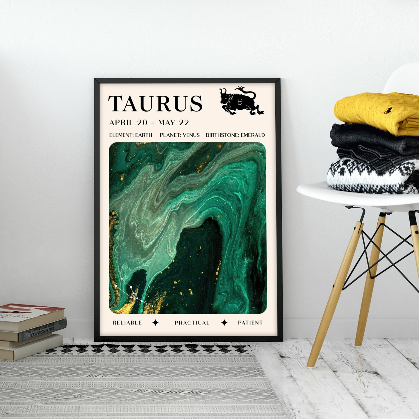 Постер Астрология знак зодиака Телец Taurus 40x50