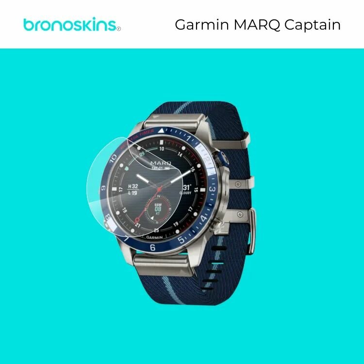 Защитная бронированная пленка на экран Garmin MARQ Athlete (Глянцевая)