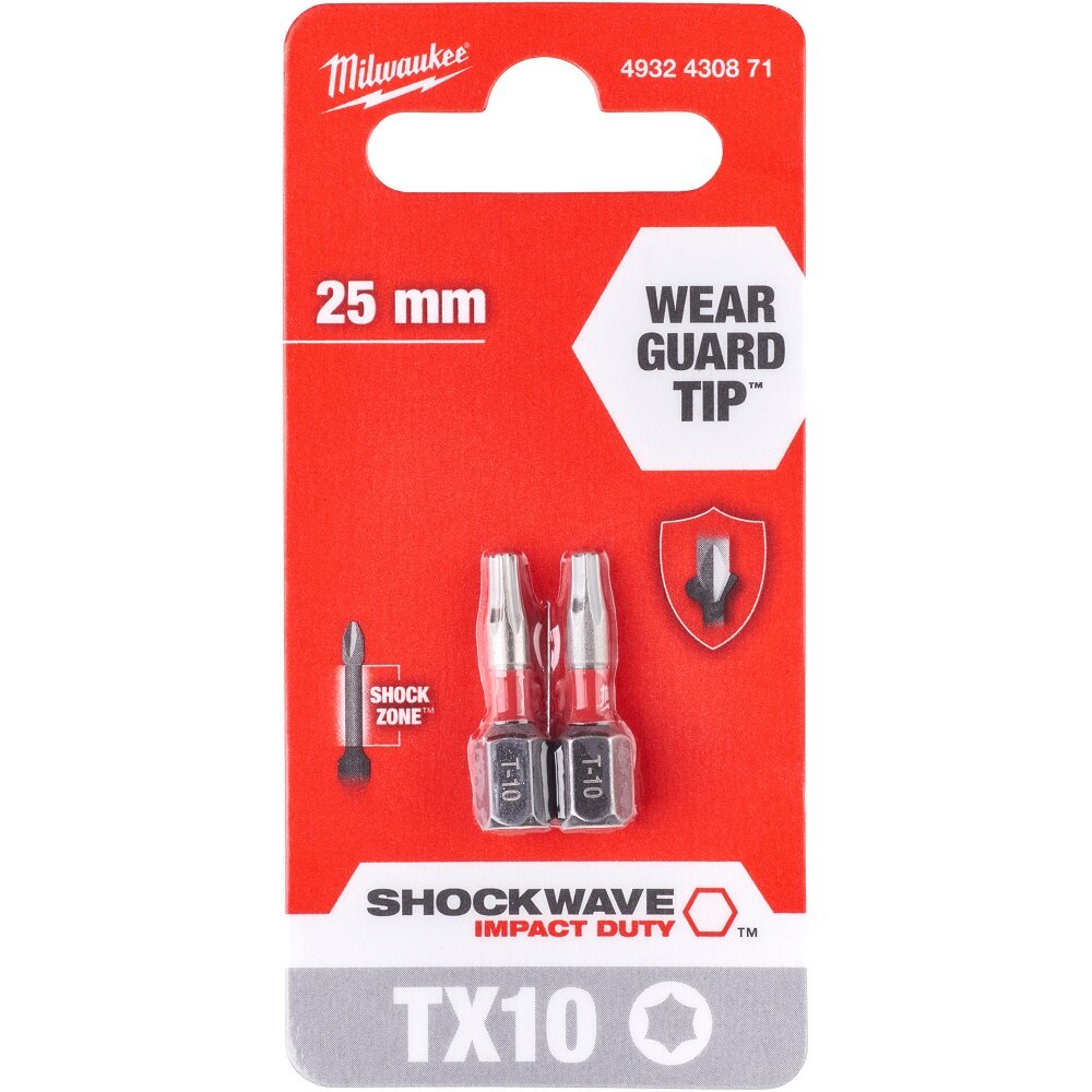 Бита Milwaukee Shockwave Impact Duty TX10 25мм, 4932430871
