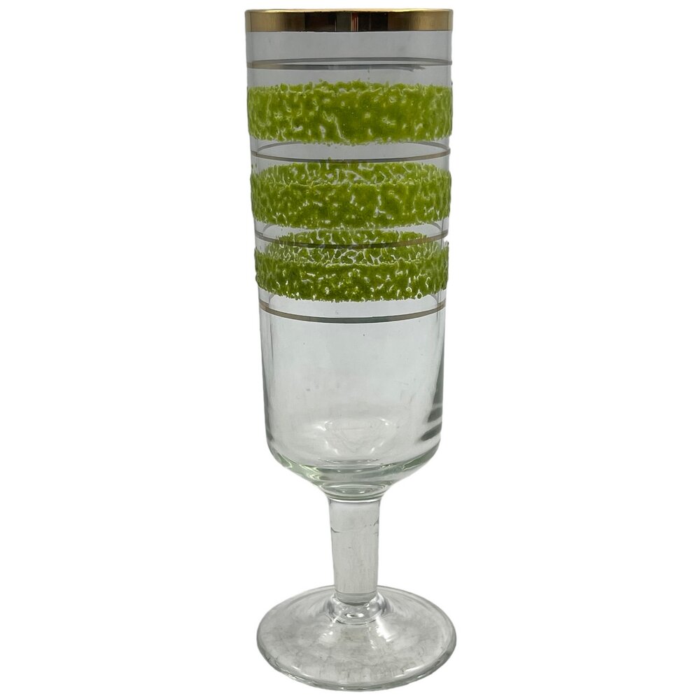 Фужер "Новогодний" для шампанского, 150 мл, стекло, позолота, напыление, 1960-1970 гг, СССР