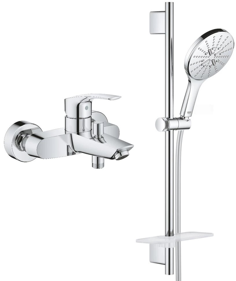 Смеситель для ванны Grohe Eurosmart 33300003 + 26591000