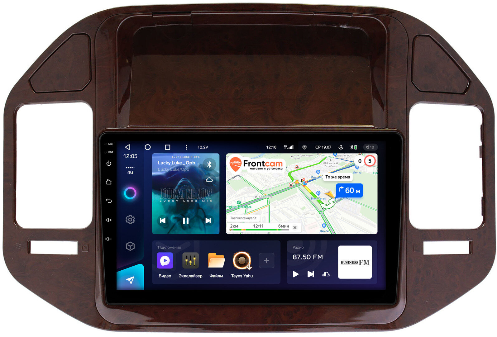 Штатная магнитола Teyes CC3L 4/64 9" RM-9387 Mitsubishi Pajero 3, Montero 3 1999-2006 (дерево) Android 10 (4G-SIM, DSP, IPS)