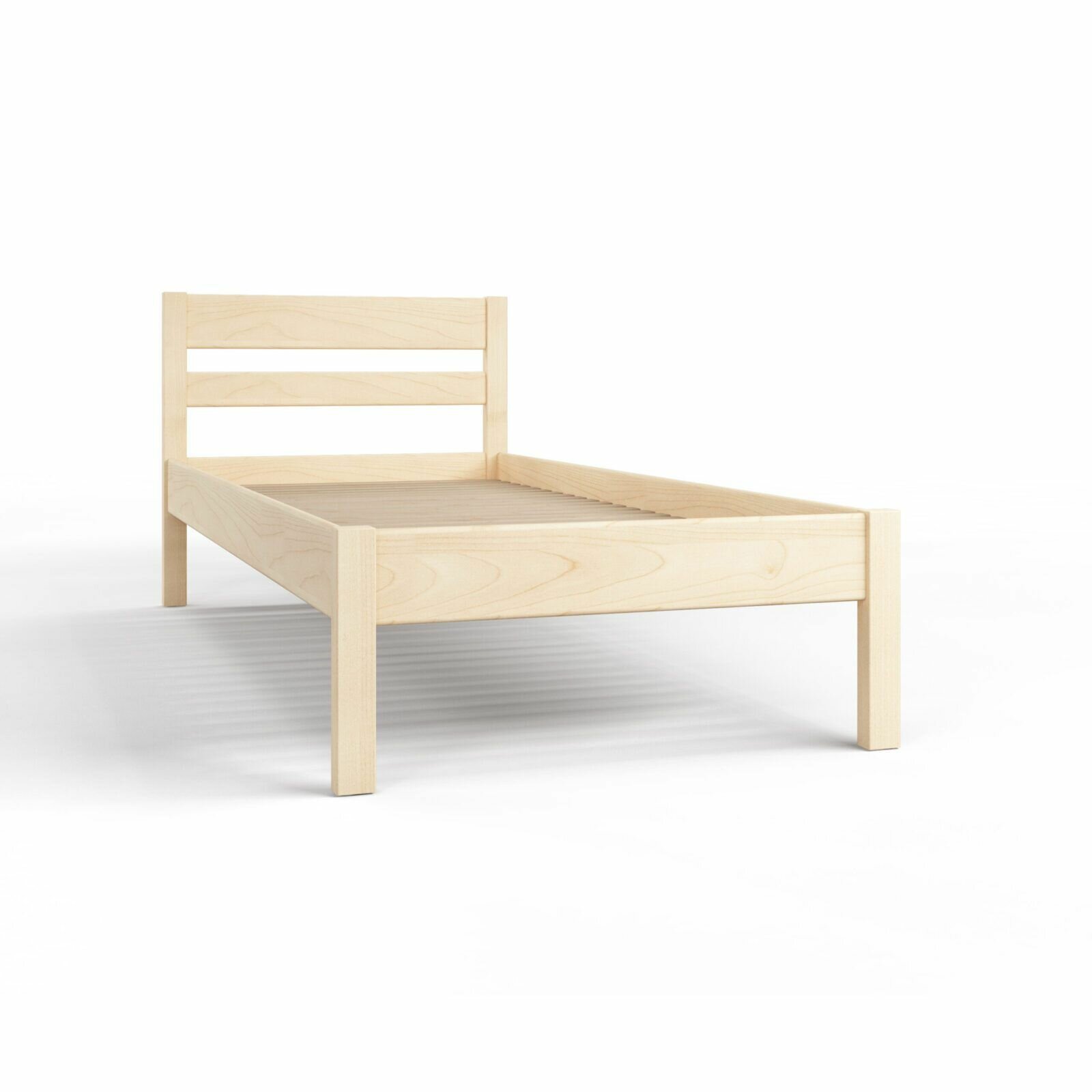 Кровать односпальная, 80х200 см, Hansales, деревянная, из массива березы, цвет береза