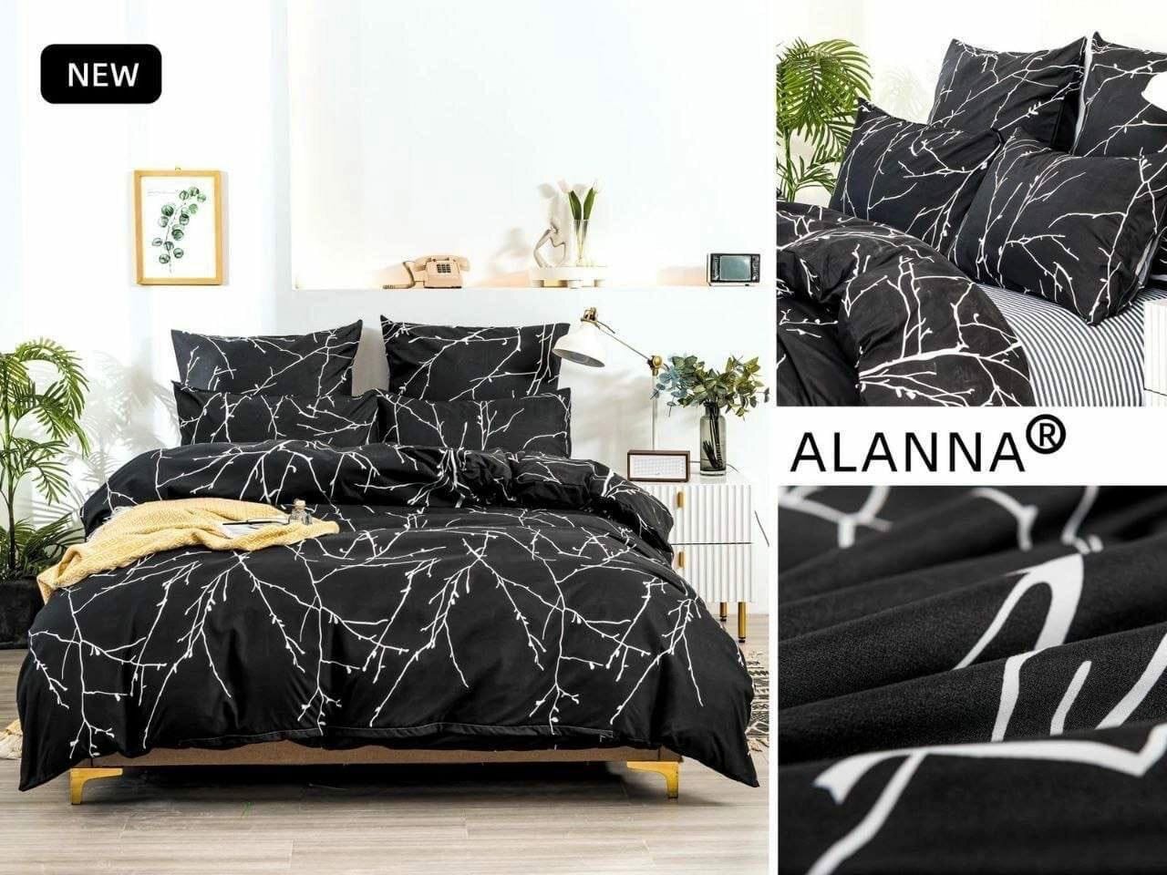 Комплект Постельного Белья Аланна 2х-Спальное Ветки / Двуспальное / простыня 200x220 / пододеяльник 180x220 / Наволочки 70x70-2