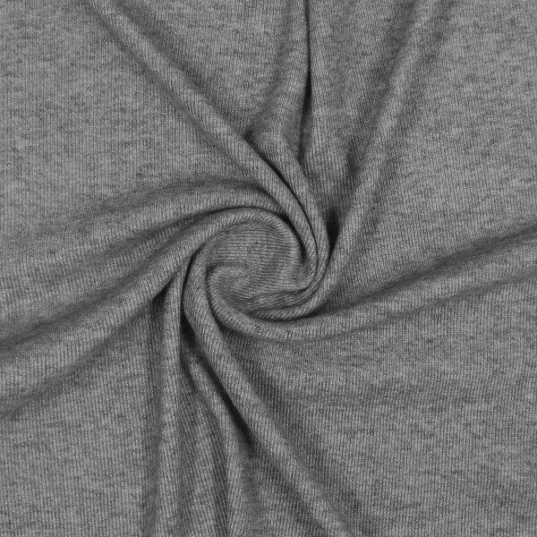 Трикотаж Ткани-100, отрез, серый, 80% вискоза, 16% нейлон, 4% эластан, ширина 1,4 м, длина 1 м