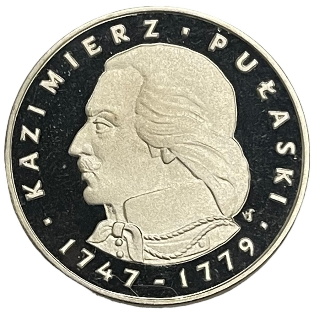 Польша 100 злотых 1976 г. (Казимир Пулавский) (Proof) (Капсула)