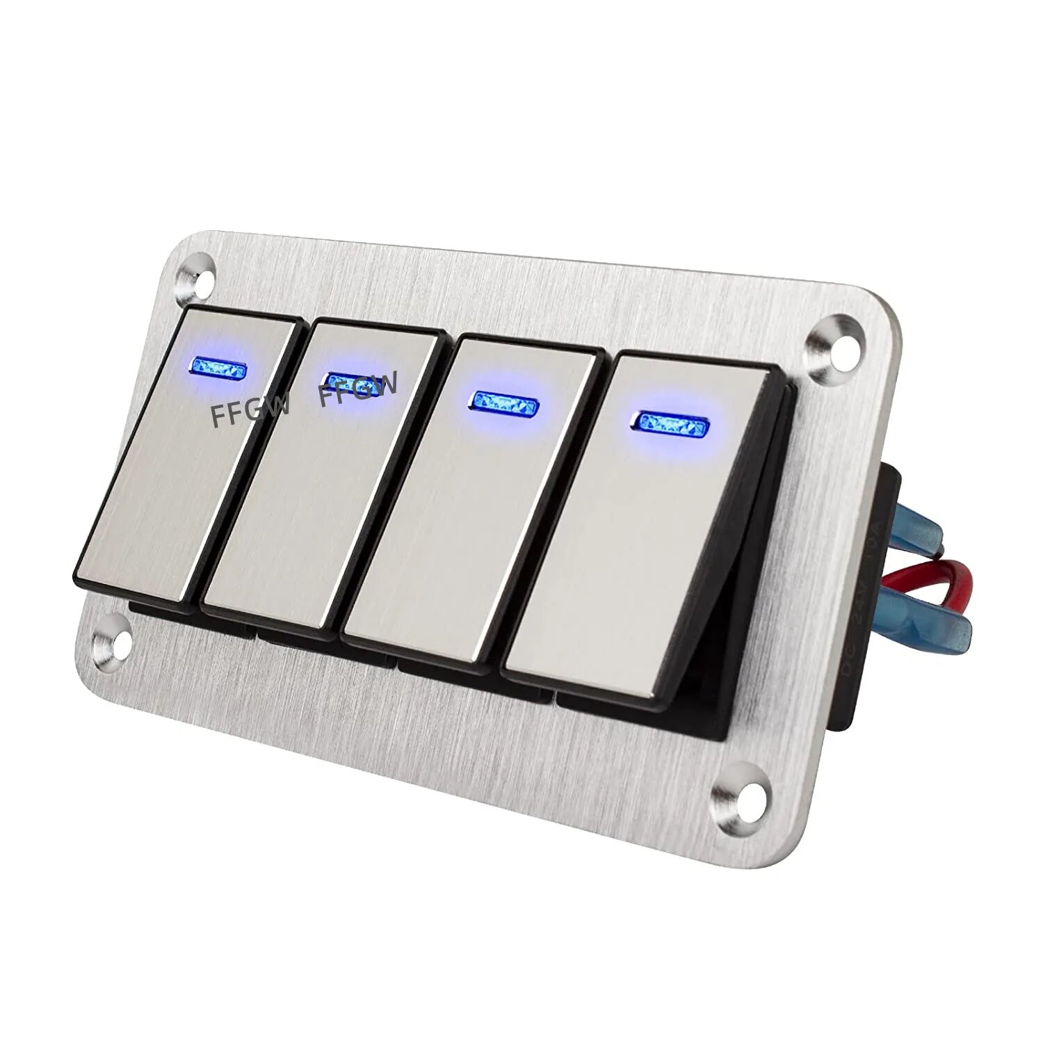 Металлическая панель перекидного переключателя 2-8 каналов, прочная Автомобильная D4 gang silver