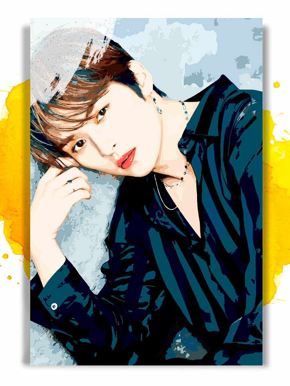 Картина по номерам на холсте Stray Kids Lee Know Ли Мин Хо, 40 х 60 см