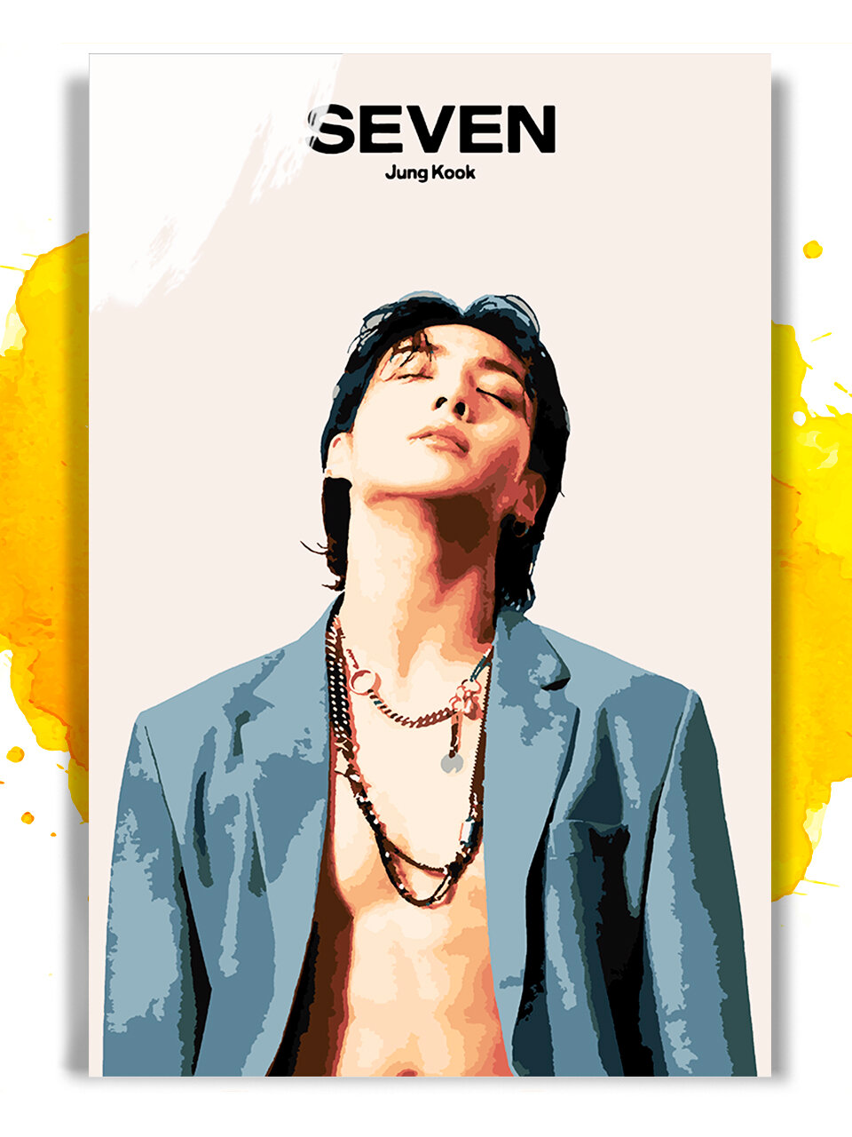 Картина по номерам на холсте BTS Чонгук - Seven, 40 х 60 см