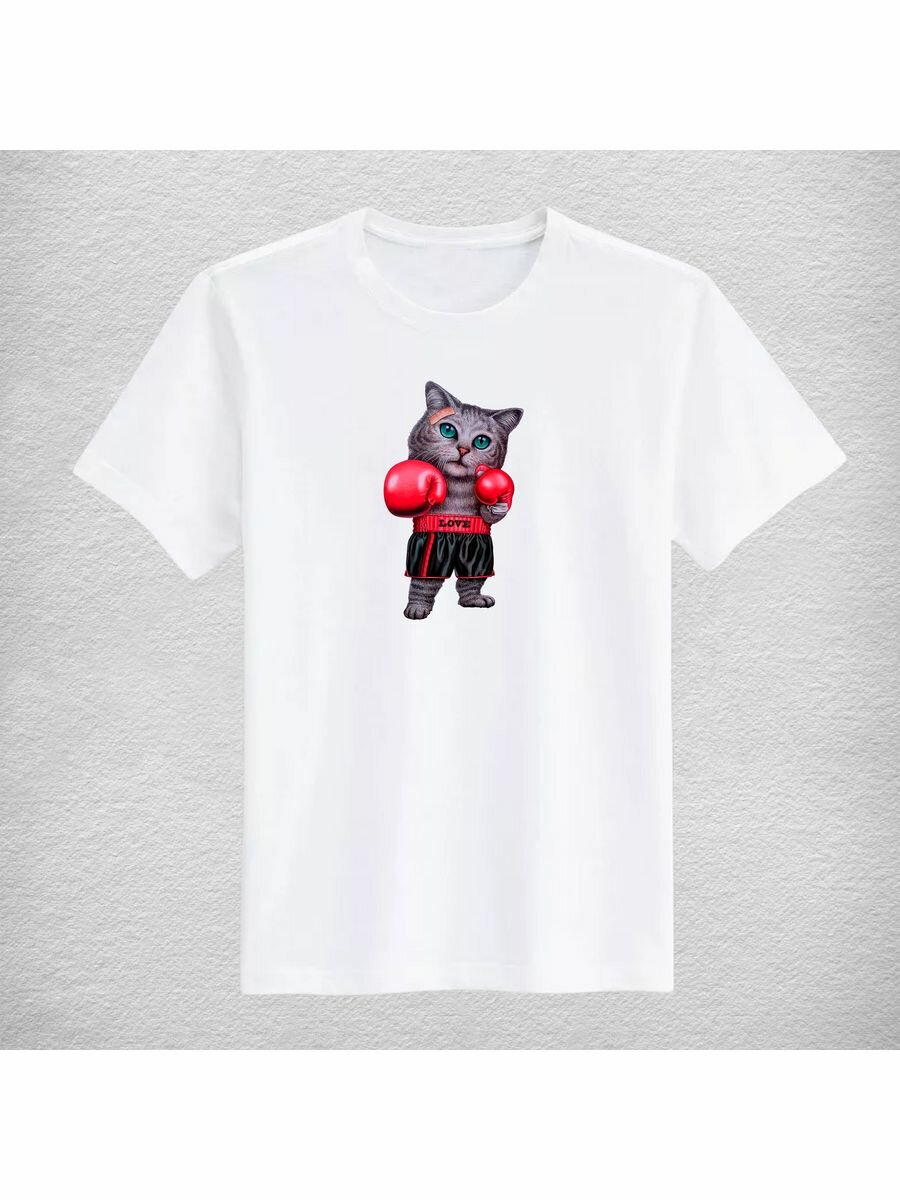 Футболка кот боксер