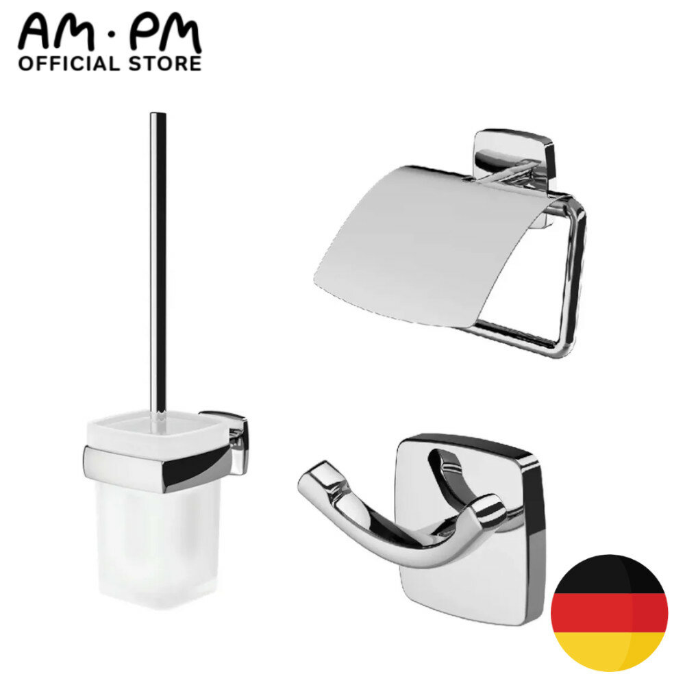 Набор аксессуаров для ванны AM.PM "Gem", 3 предмета, латунь, хром, нержавеющая сталь