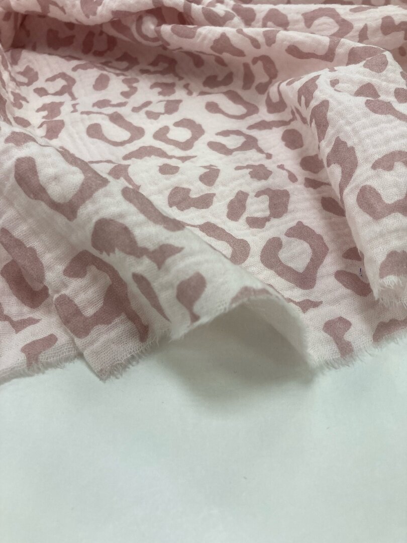 Муслин/лео-розовый