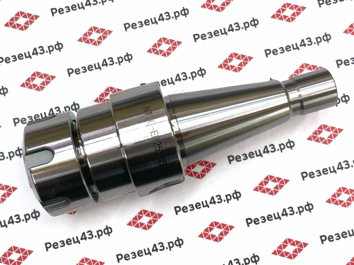 Цанговый патрон NT30 для цанг ER25 под штревель, шпильку, вылет 55 мм NT30-ER25-55