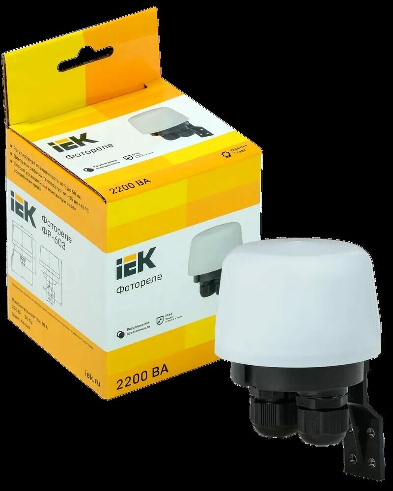 Фотореле ФР-603 2200ВА IP66 белый
