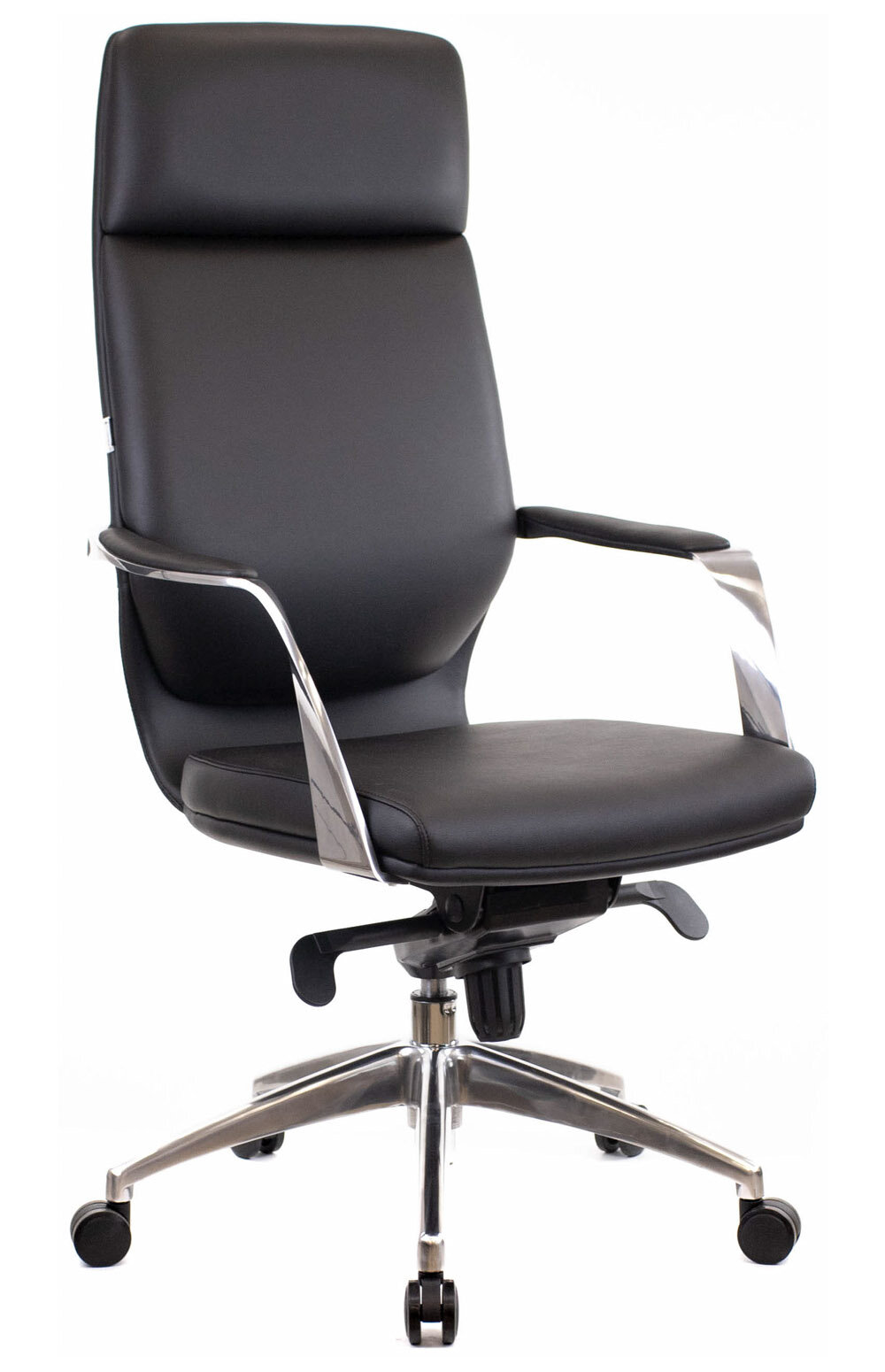 Кресло Everprof Paris, экокожа, черное, с подлокотниками и роликами