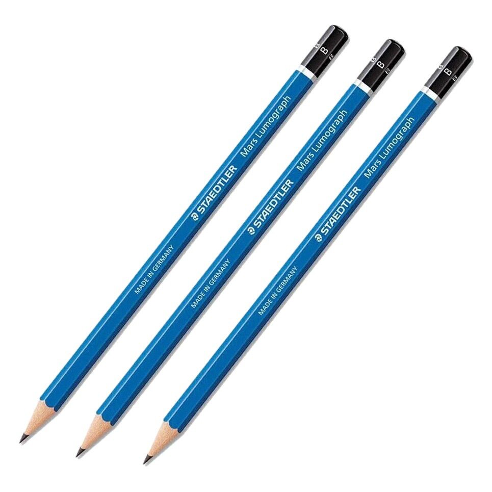 Карандаш Staedtler "STAEDTLER100", дерево, синий стержень, 12 штук
