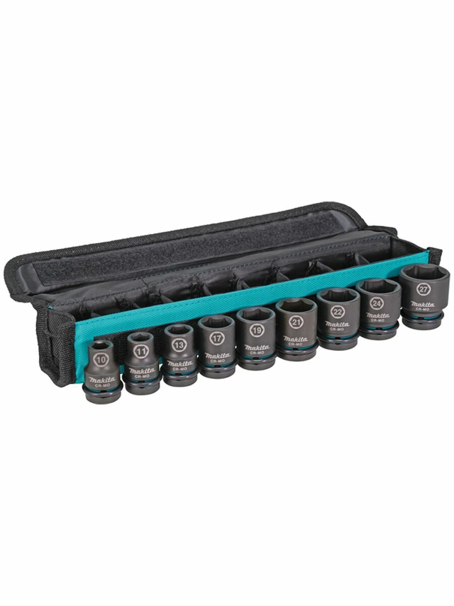 Набор ударных торцовых головок Impact Black 1/2", 8 шт. Makita E-16601