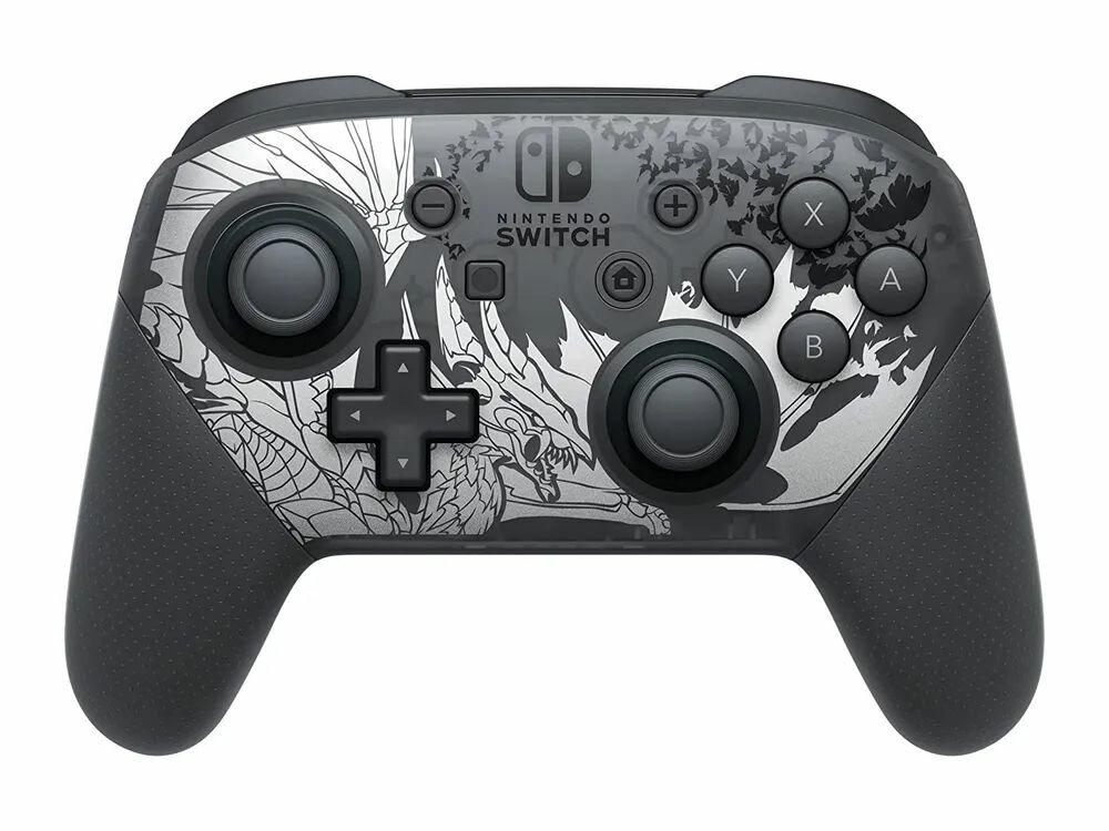 Геймпад Nintendo Switch Pro Controller / Monster Hunter Rise Edition черный, серебристый