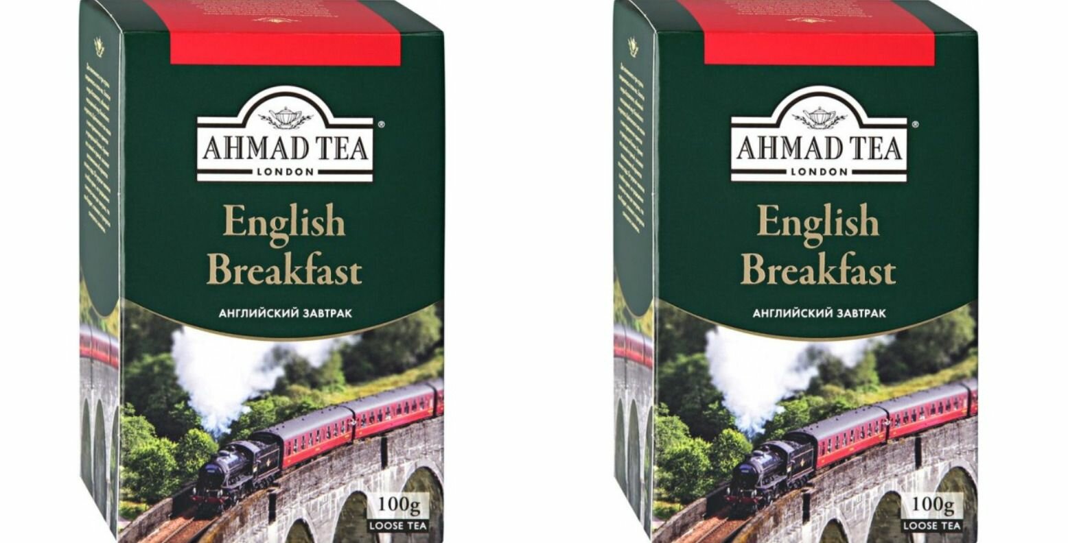 Чай Ahmad Tea черный листовой Английский Завтрак,100 г - 2 штуки