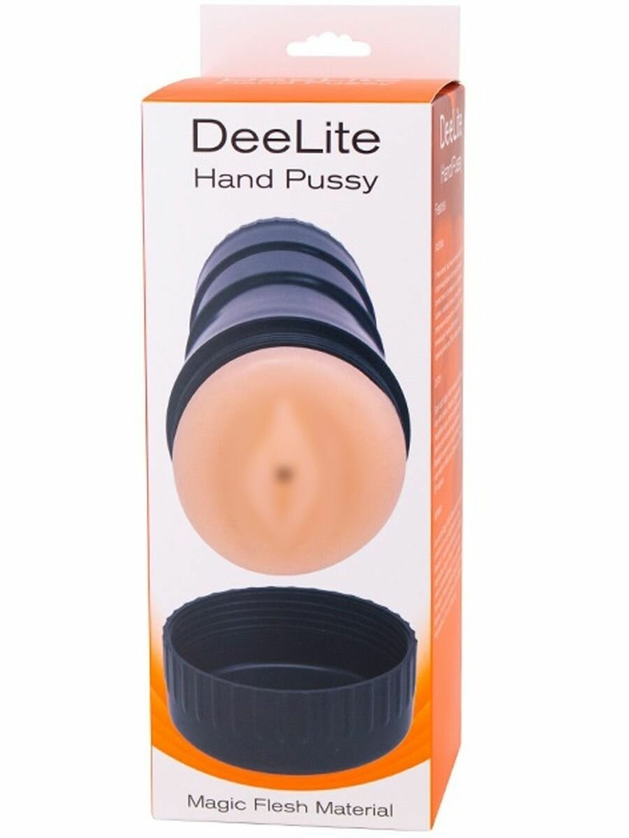 Мастурбатор для мужчин в пластиковой колбе: вагина "MINI DEE-LITE" 10см