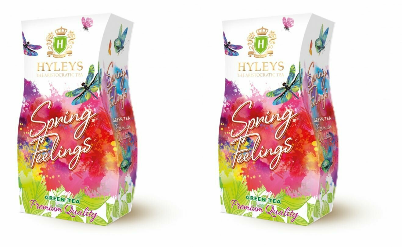 HYLEYS Чай зеленый крупнолистовой Spring Feelings, 50 г, 2 шт