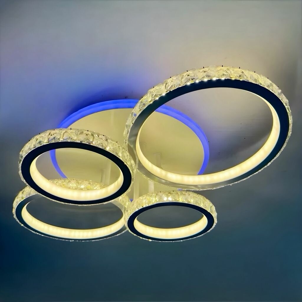 Люстра потолочная светдиодная с пультом, белая, 184Вт, Свет Столицы