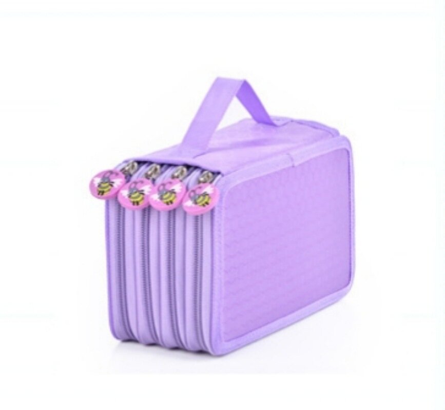 Пенал Secret Garden, 72 отделения, защита от вибрации, падения, фиолетовый