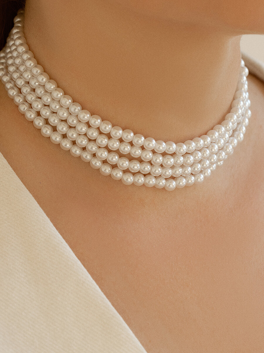 Колье, жемчуг имитация