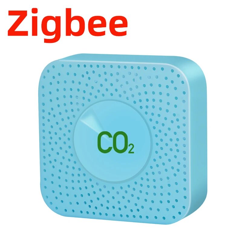 Датчик углекислого газа Tuya DCR-CO2 ZigBee Square Blue