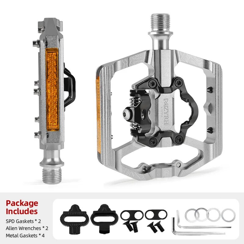 MZYRH MZ-F150 Самоблокирующиеся педали для велосипеда из алюминиевого сплава MZ-F150 titanium