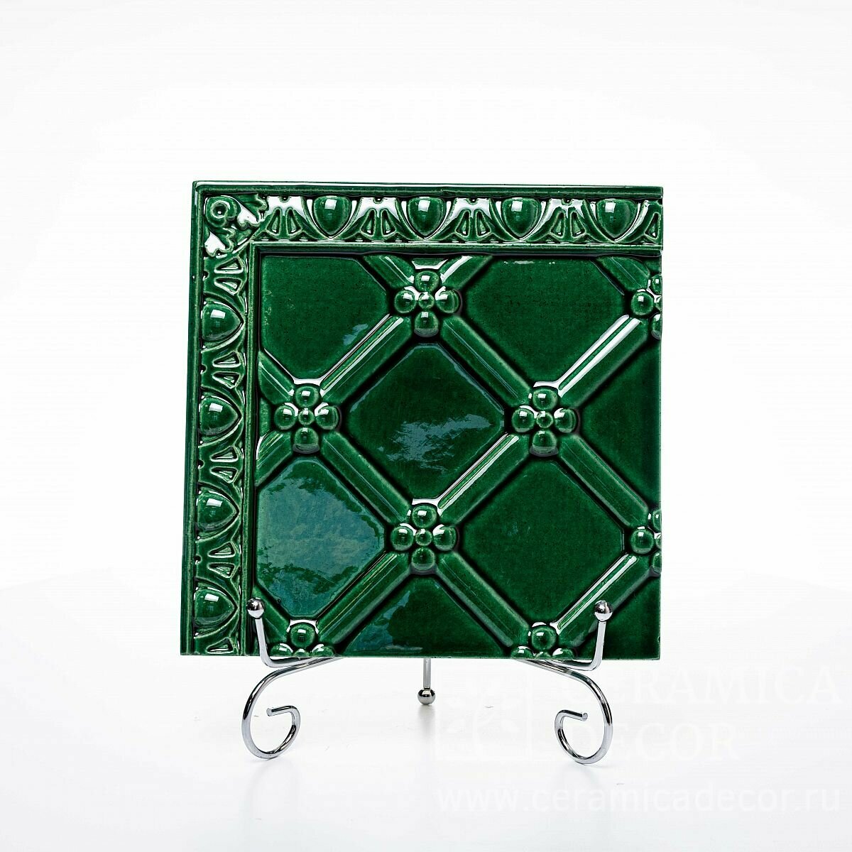 Изразец с рельефной сеткой с угловым кантом Бристоль