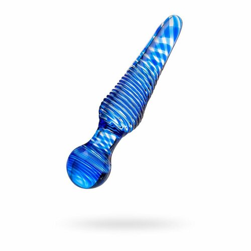 Двусторонний фаллоимитатор Sexus Glass, стекло, синий, 17 см — купить в ...