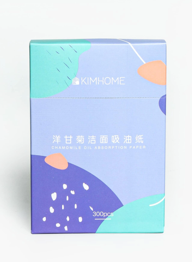 Матирующие салфетки для лица KIMHOME ромашковые, 300 листов.