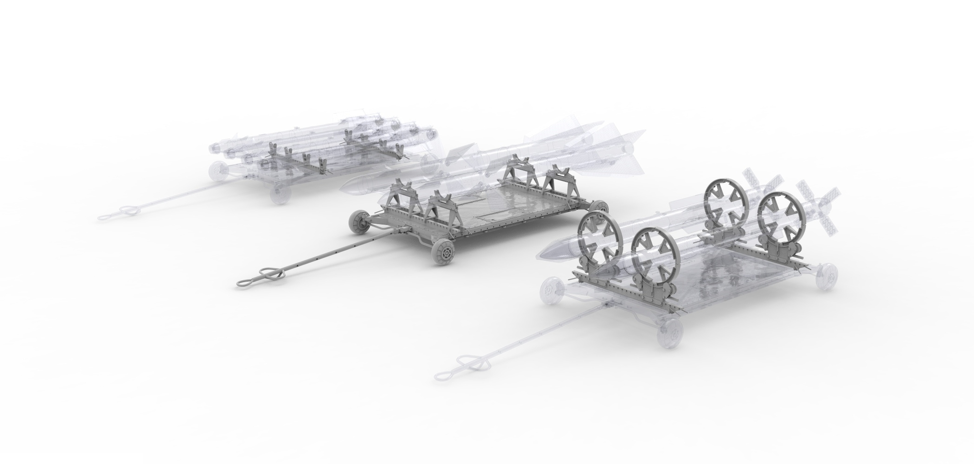 48017-1TMP Тележка универсальная, 1/48. (Не для свободной продажи)