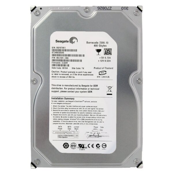 Жесткий диск Seagate ST3400320AS 400Gb SATAII 3,5" HDD