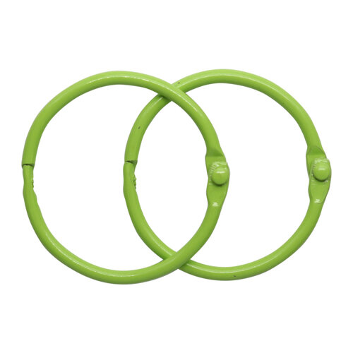 5AS-105 Кольца для альбомов 3,5см, уп/2шт (салатовый)