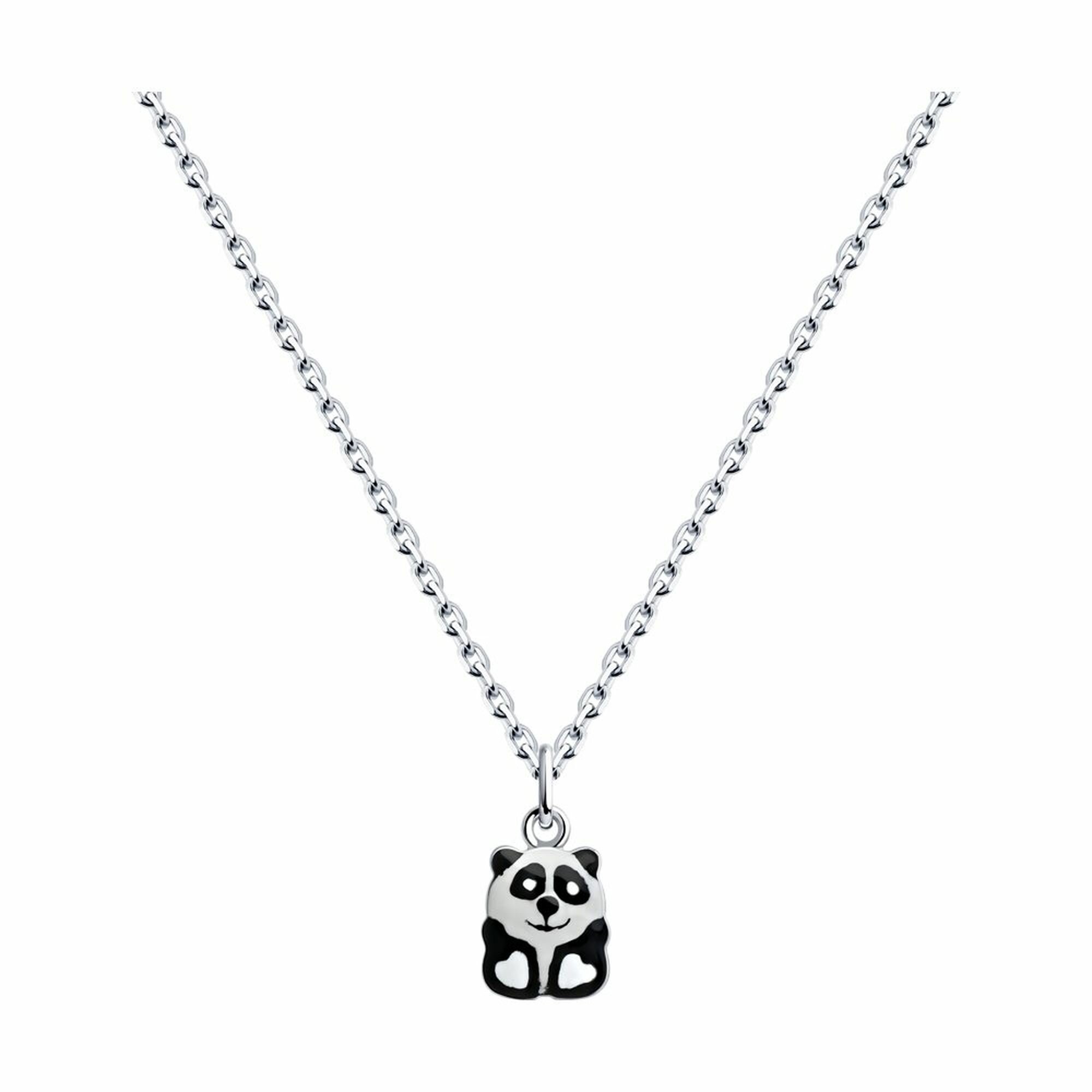 Колье Diamant online, серебро, 925 проба, родирование, эмаль