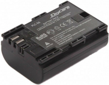 Аккумулятор DigiCare PLC-E6, (lp-e6) Canon 60D/70D/80D/6D/7D/7D Mark II/5D Mark II/5D Mark III