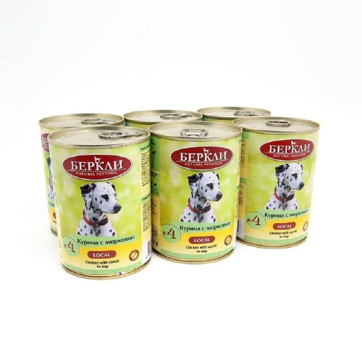 Berkley Консервы для собак 400г №4 Курица с морковью, 6 штук