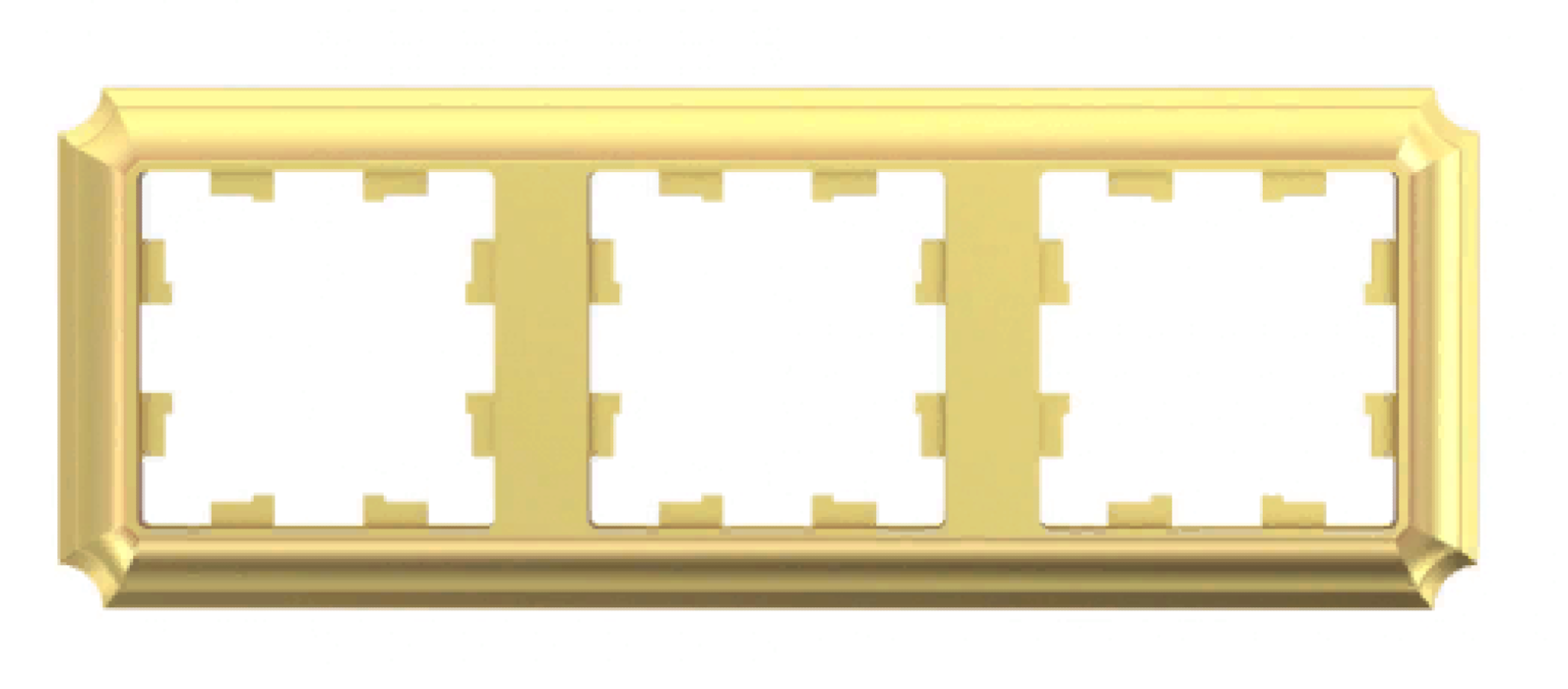 Рамка электроустановочная Systeme Electric / Систем Электрик AtlasDesign Antique Универсальная ATN100603 золото, 3 поста / для розеток и выключателей