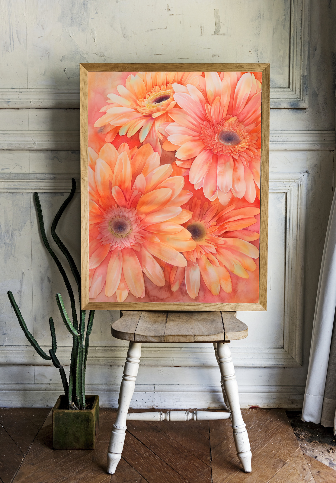 Постер "Букет весенних гербер" 60x90 без рамы