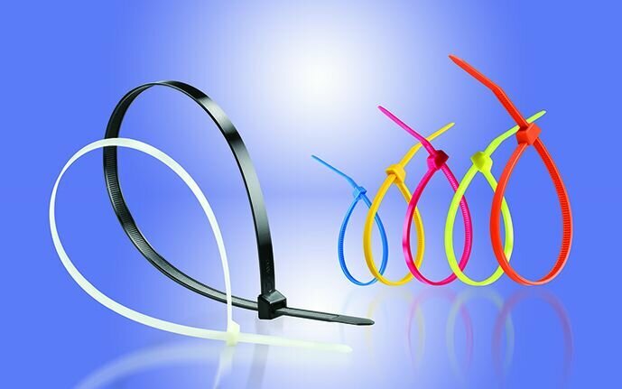 ALT-380H-B-AA Одноразовая пластиковая кабельная стяжка AVC стойкая к кислотам и щелочам, 389 x 8.0 мм, цвет черный, упаковка 100 шт