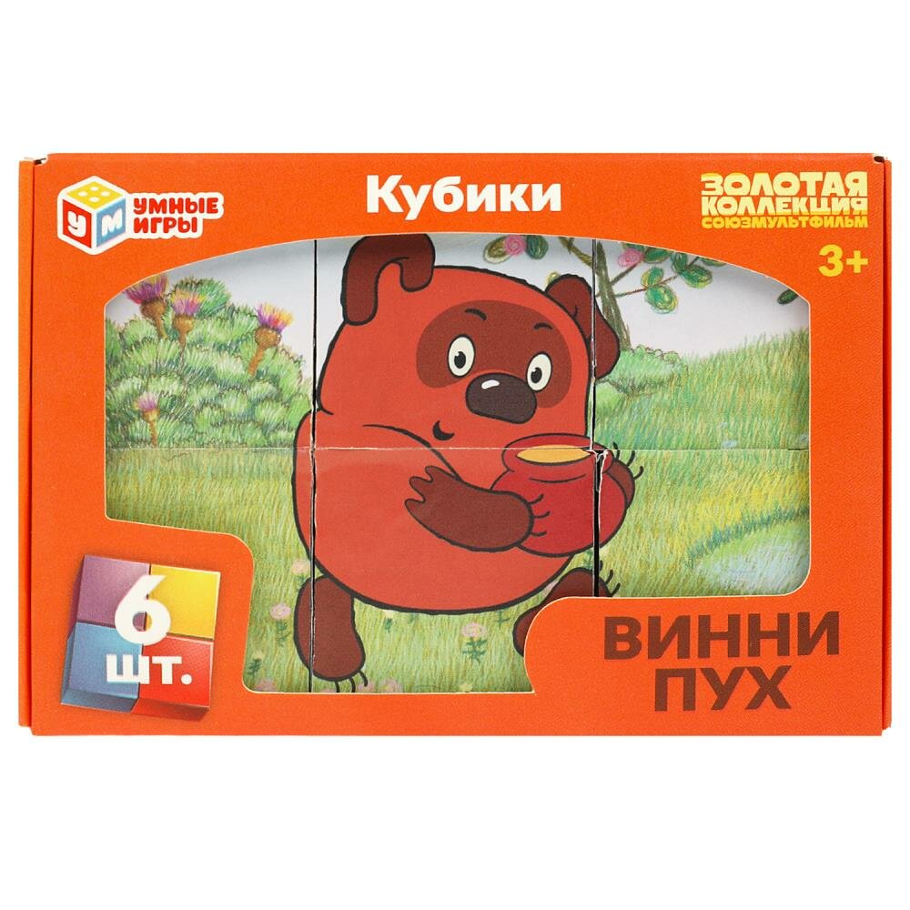 Набор из 6-и кубиков Винни-пух. Союзмультфильм Умные игры 01317-WINNIE
