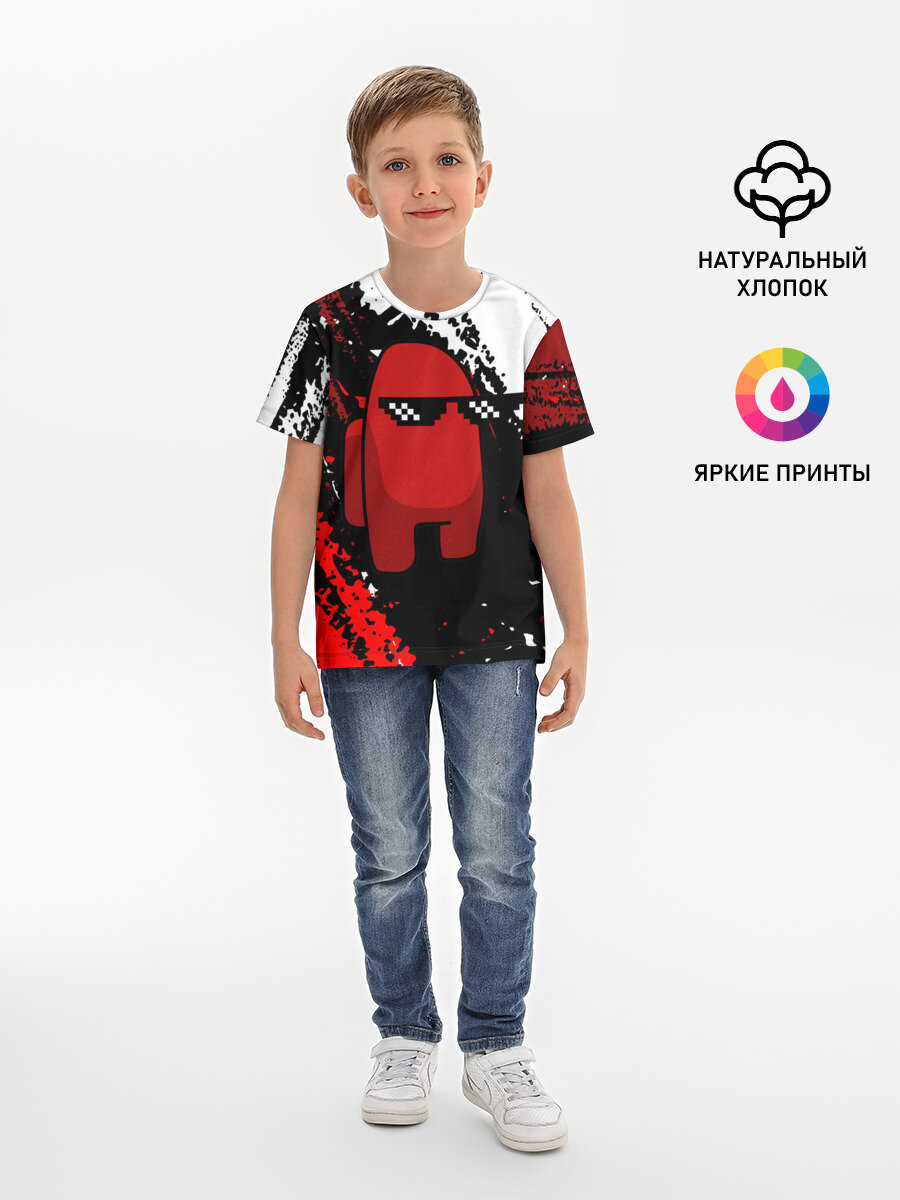 Футболка хлопковая детская Among Us Sus Life Imposter.