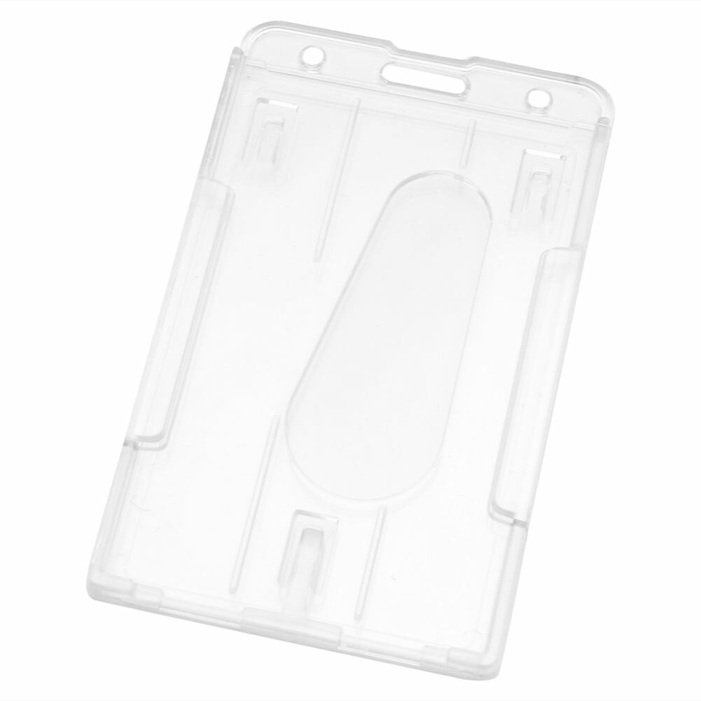 Жесткий пластиковый чехол для карты доступа к удостоверению личности для держателя бейджа с двойной стороны