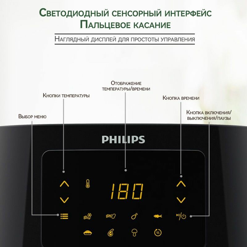 Philips Аэрогриль IsERpP7X, зеленый — фото 1
