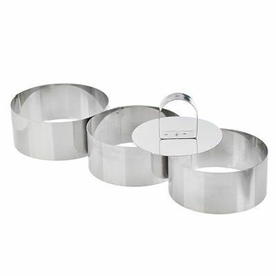 Набор форм-резак "Кольцо" с прессом, диаметр 9см, высота 4см, 3шт.